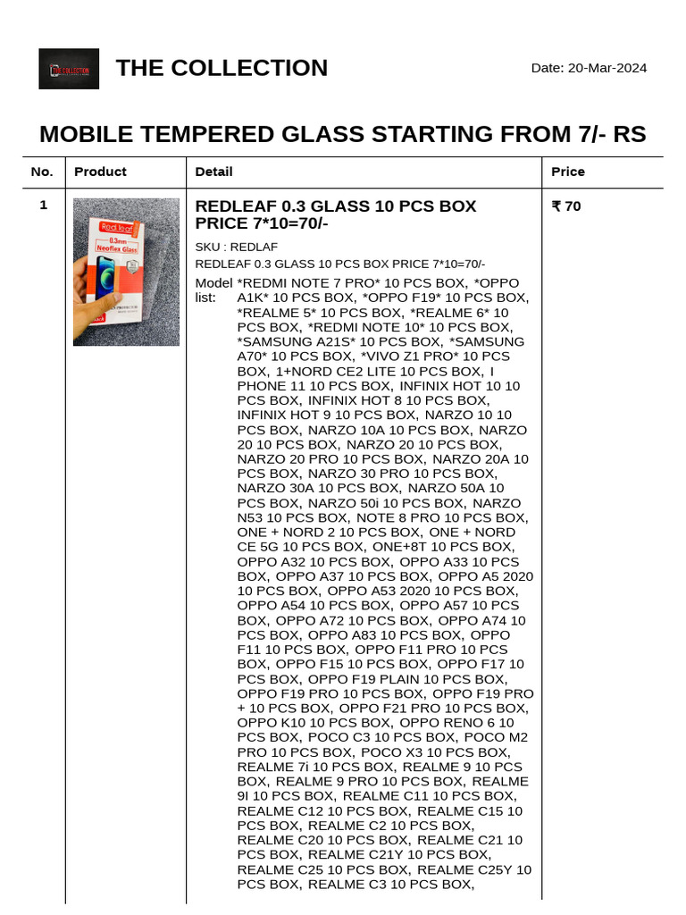 2025 Mobile Tempered Glass Models List | PDF | Film And Video ...