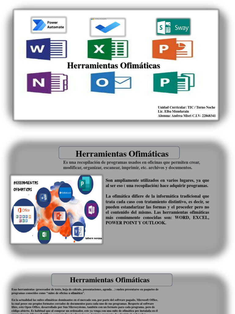 Herramientas Esenciales de Ofimática | PDF | Microsoft Office ...