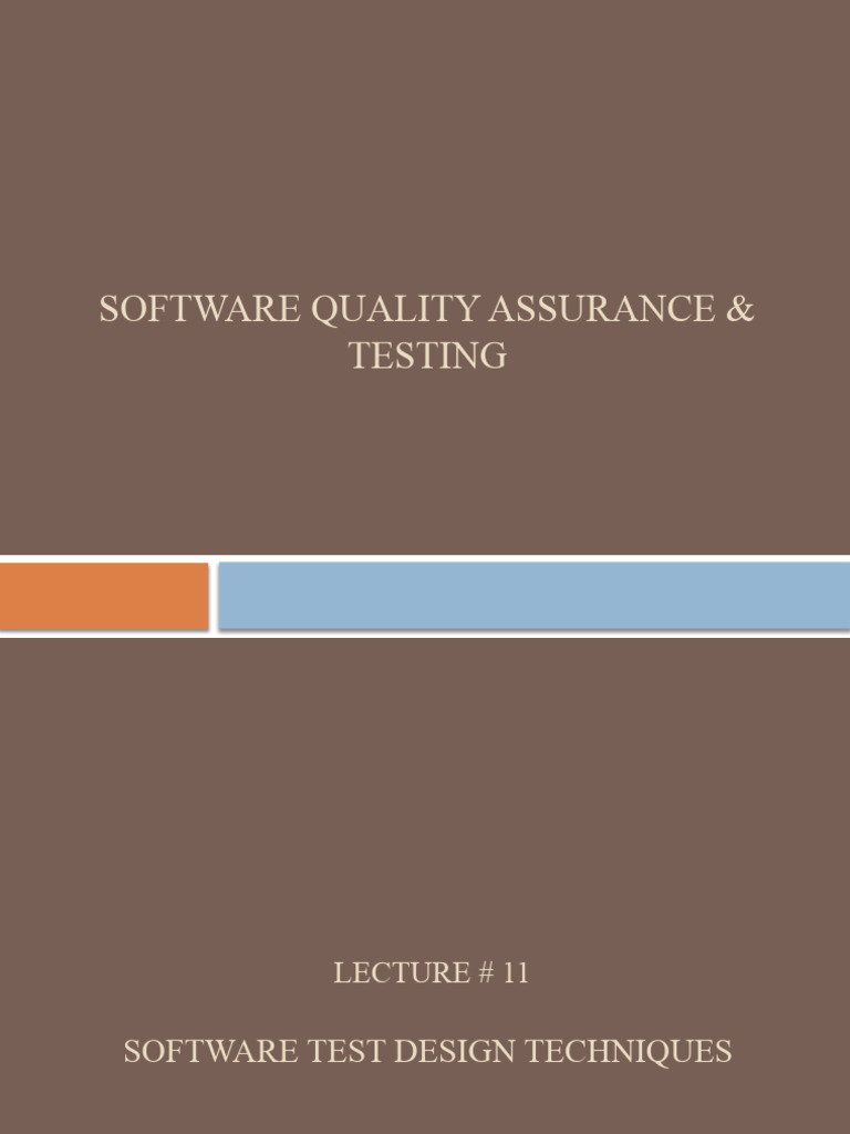 Software Test Design Techniques | PDF | Software Testing | Debugging