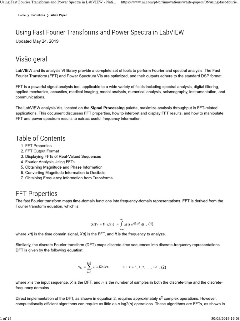 Power Spectrum | PDF | Fast Fourier Transform | Spectral Density