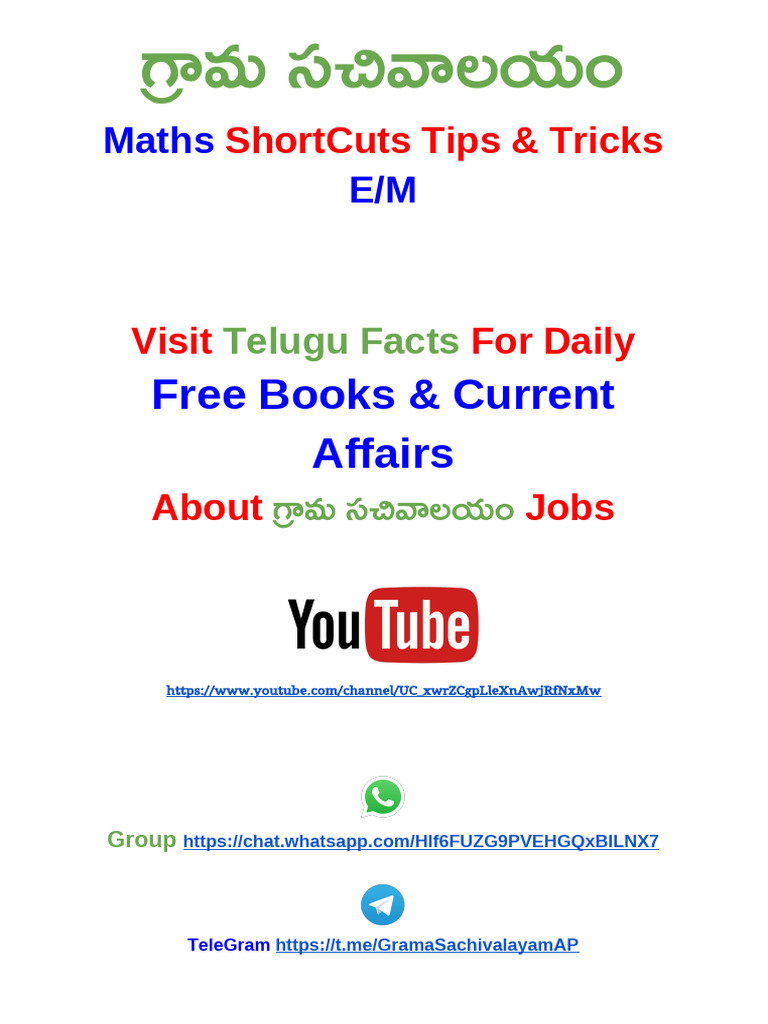 Maths Short Cuts | PDF | Percentage | Mathematics