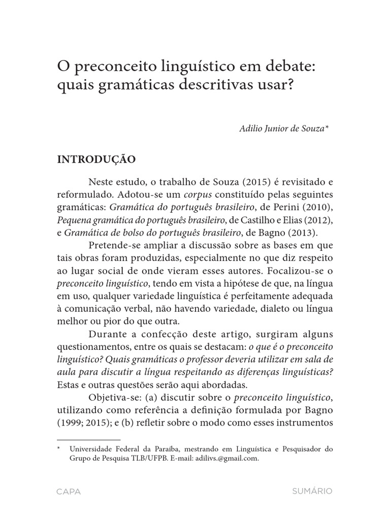 O Preconceito Linguistico em Debate Quai | PDF | Gramática | Linguística