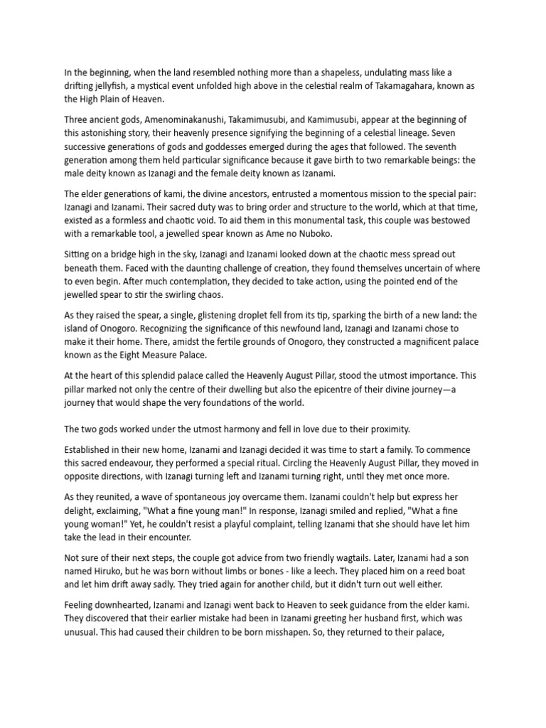 Shintoism story | PDF | Deities | Shinto