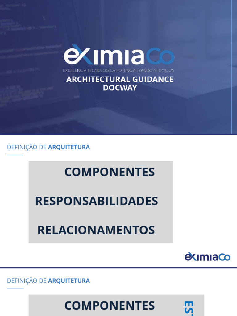 Architectural Guidance Docway | PDF | Bancos de dados | Informática
