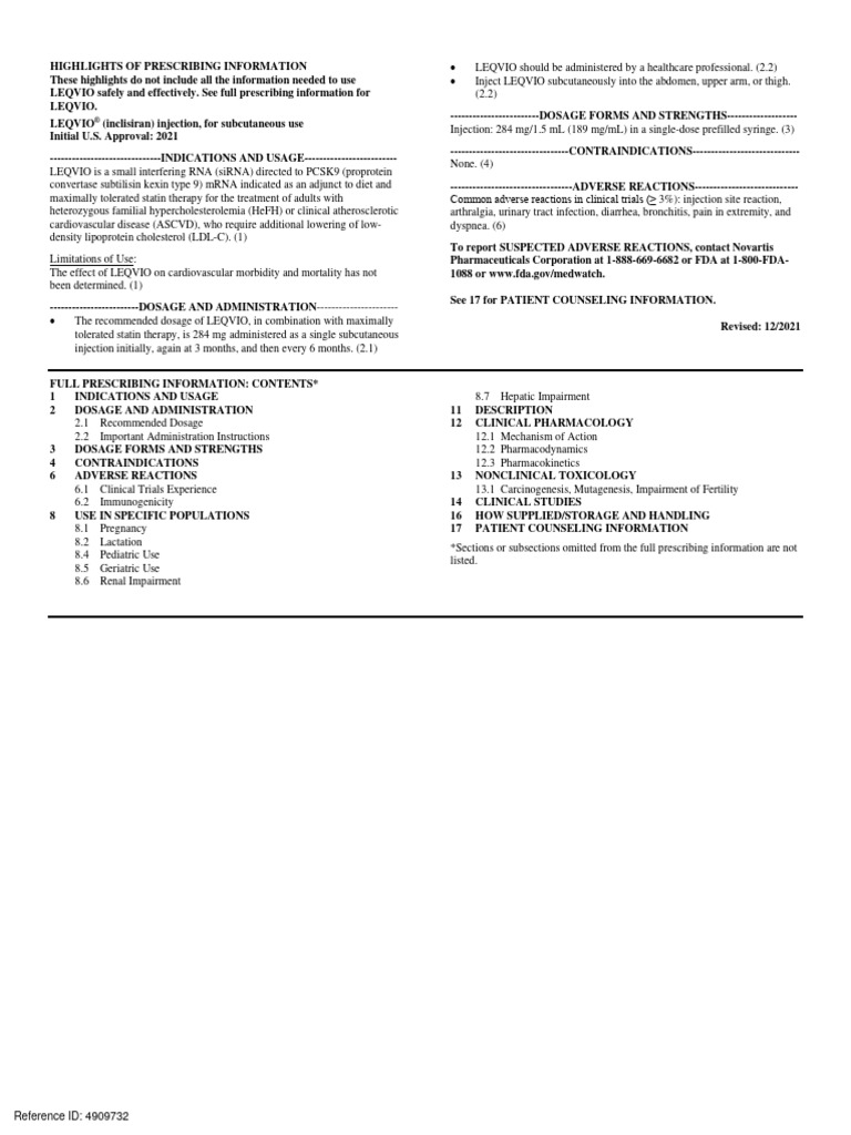 Inclisiran Prospecto | PDF | Drugs | Medicinal Chemistry