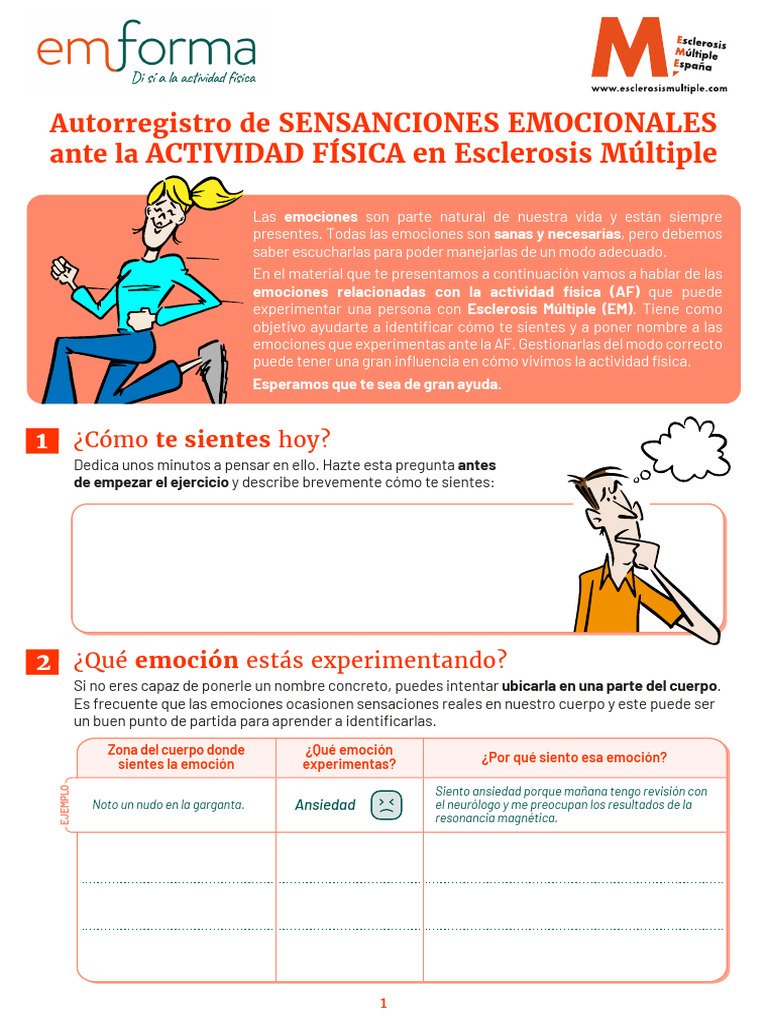 Autoregistro emociones. pdf | PDF | Las emociones | Ansiedad