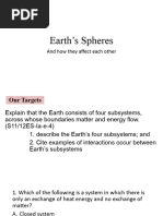 Earth's Spheres Worksheet | PDF