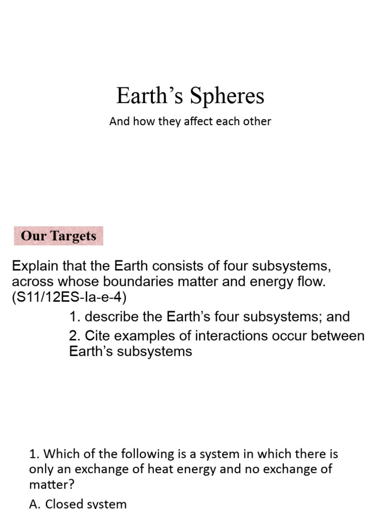1 Spheres A | PDF | Earth Sciences | Earth