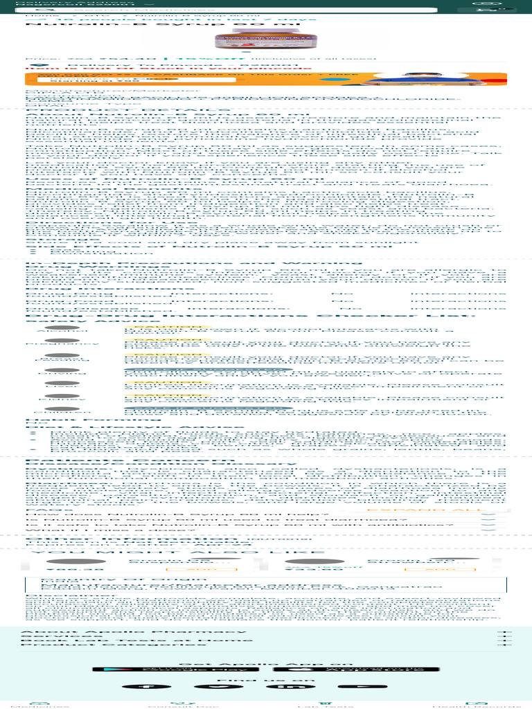 Nutrolin-B Syrup 60 ML Price, Uses, Side Effects | PDF | Diarrhea ...