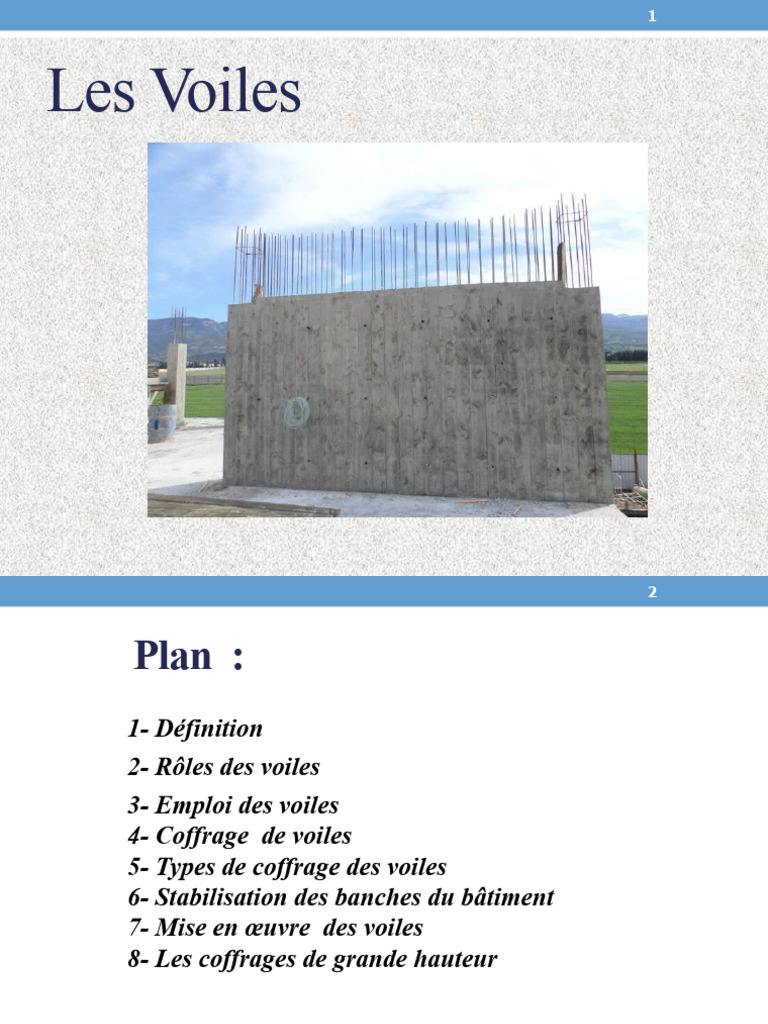 Coffrage et Mise en Œuvre des Voiles | PDF | Béton | Béton armé