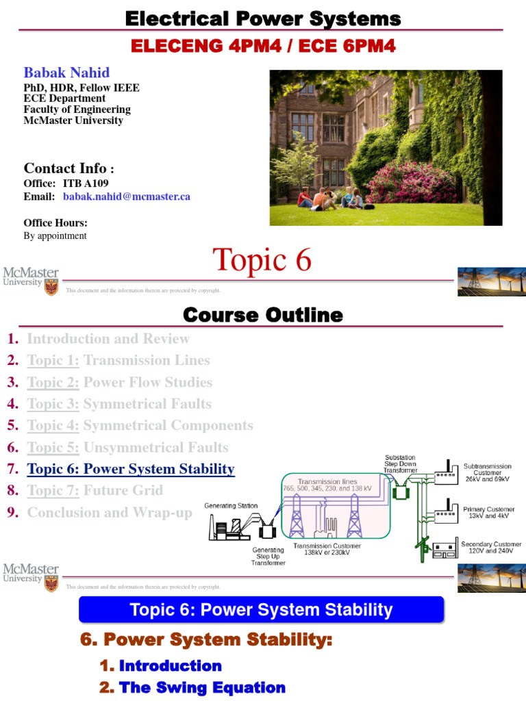 061 - EE4PM4 - Topic - 6 - Power System Stability - 2023 | PDF ...