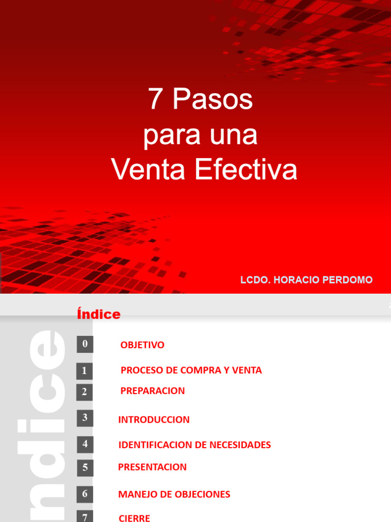 Siete (7) Pasos de Una Venta | PDF