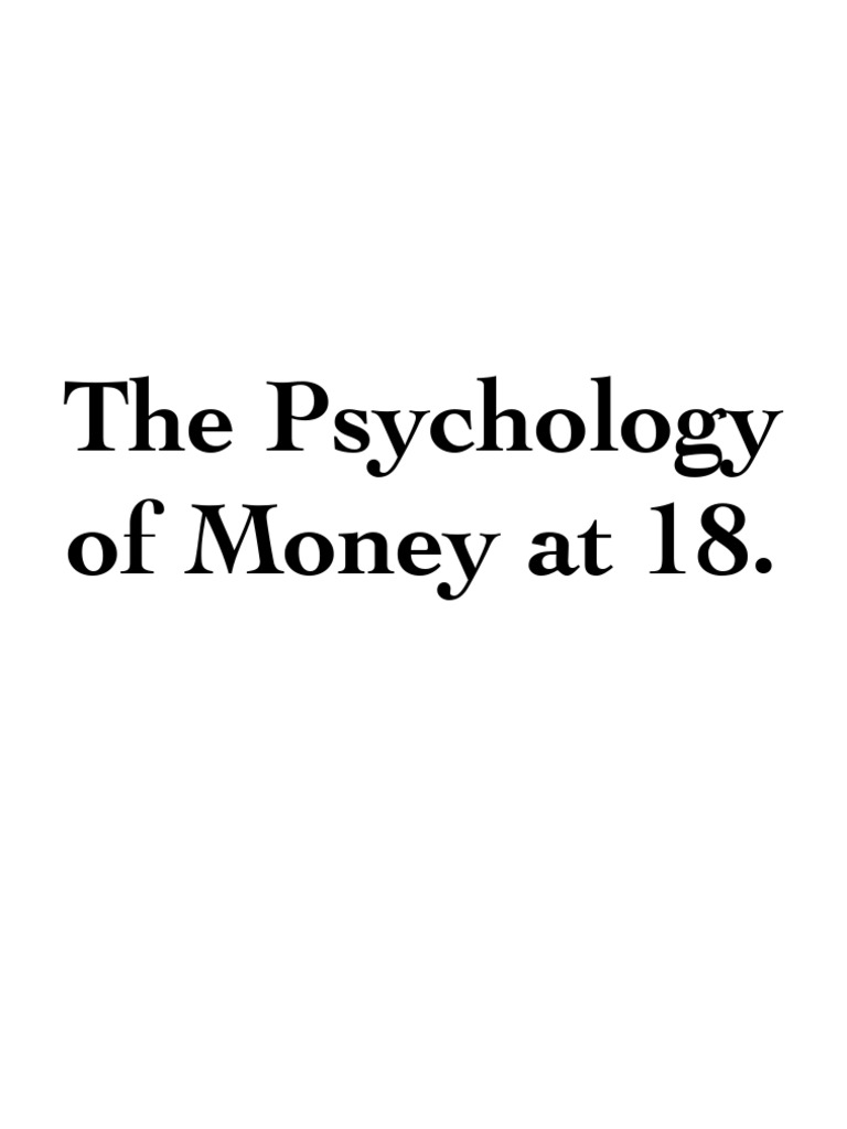 The Psychology of Money at 18 | PDF | Investing | Debt