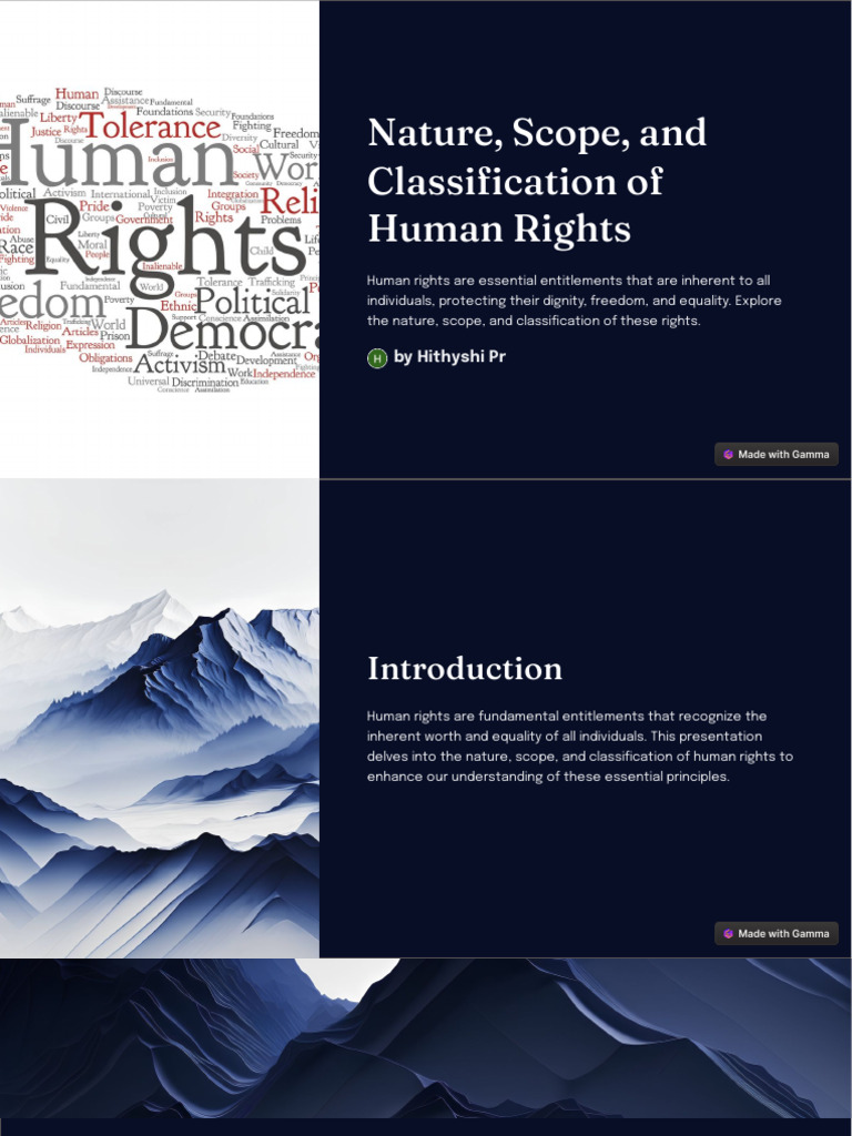 Nature Scope and Classification of Human Rights | PDF | Human Rights ...
