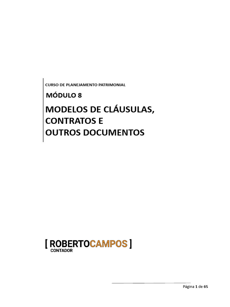 08 MODULO 8 Modelos de Documentos | PDF | Balancete | Estado