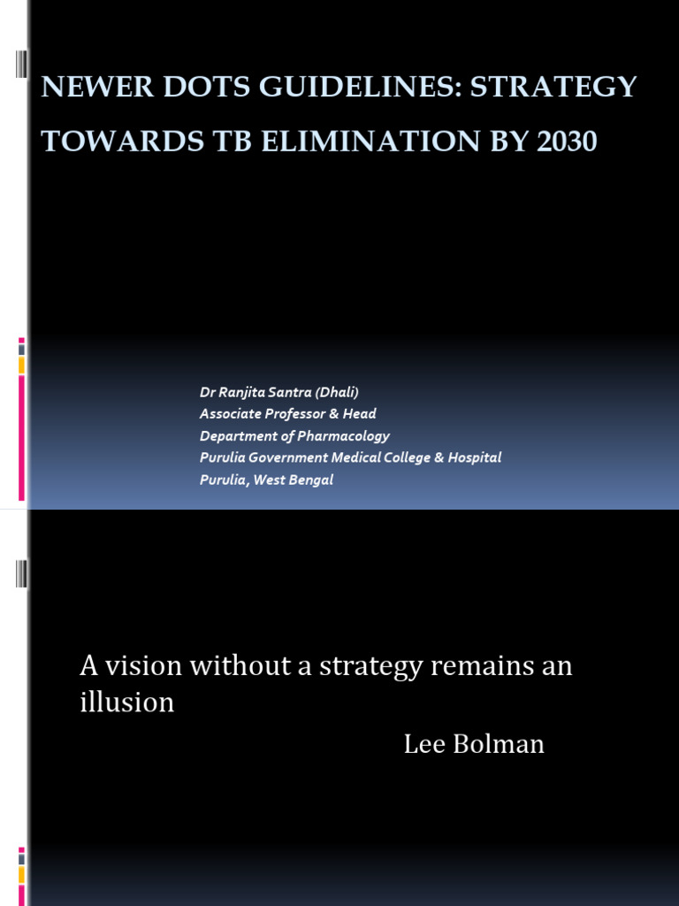 DOTS Guidelines | PDF | Tuberculosis | Clinical Medicine