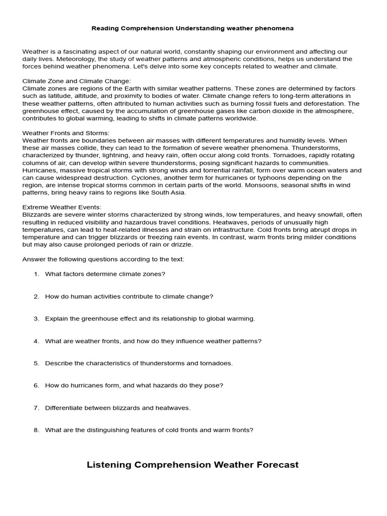 Weather Is A Fascinating Aspect of Our Natural World | PDF | Weather ...