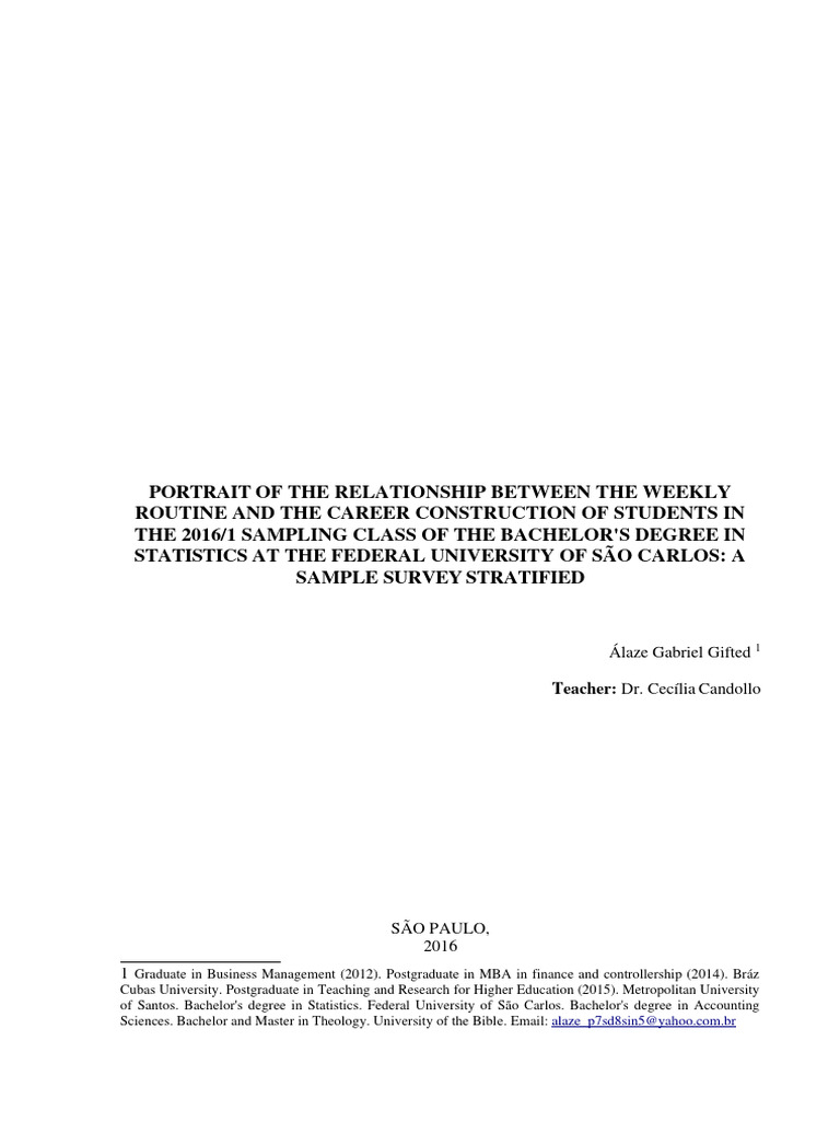 Student Career Patterns in Statistics | PDF | Sampling (Statistics ...