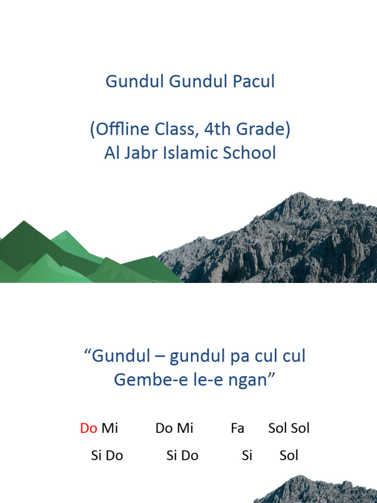 Gundul Gundul Pacul Solmisasi | PDF