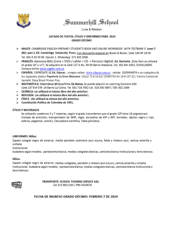 LISTA-2024-DECIMO | PDF