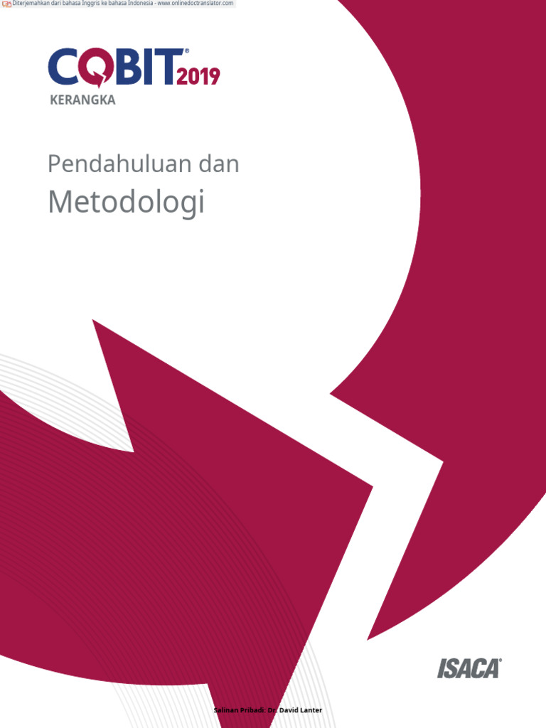 COBIT 2019 Framework Introduction and Methodology Res Eng 1118.en - Id | PDF
