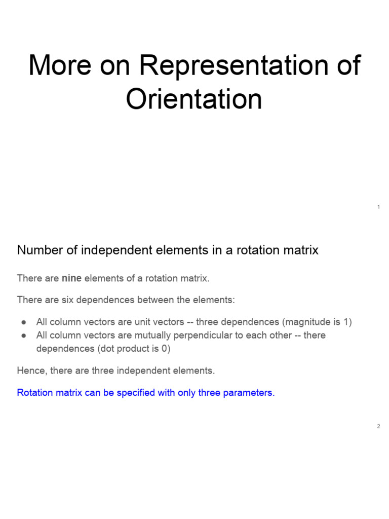 Spatial Descriptions II | PDF | Rotation | Cartesian Coordinate System