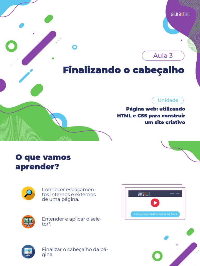 Página web utilizando HTML e CSS para construir um site criativo_Aula 3 ...