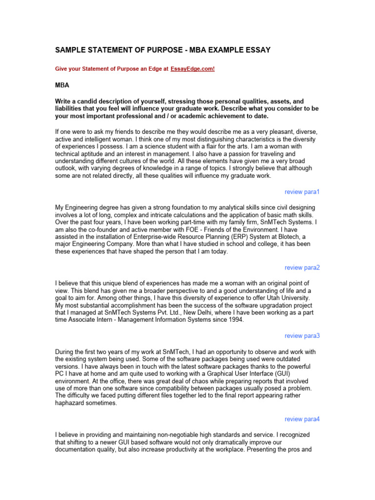 Sample Statement of Purpose | PDF | Software | Experience