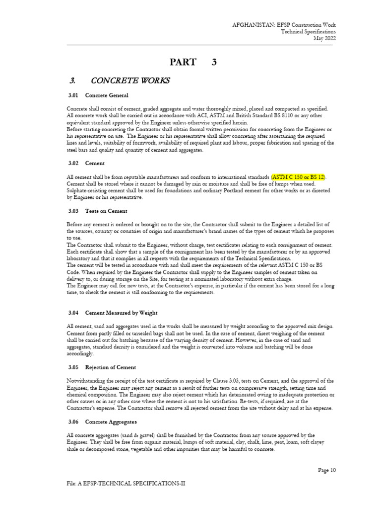 Specification 3 | PDF | Concrete | Construction Aggregate
