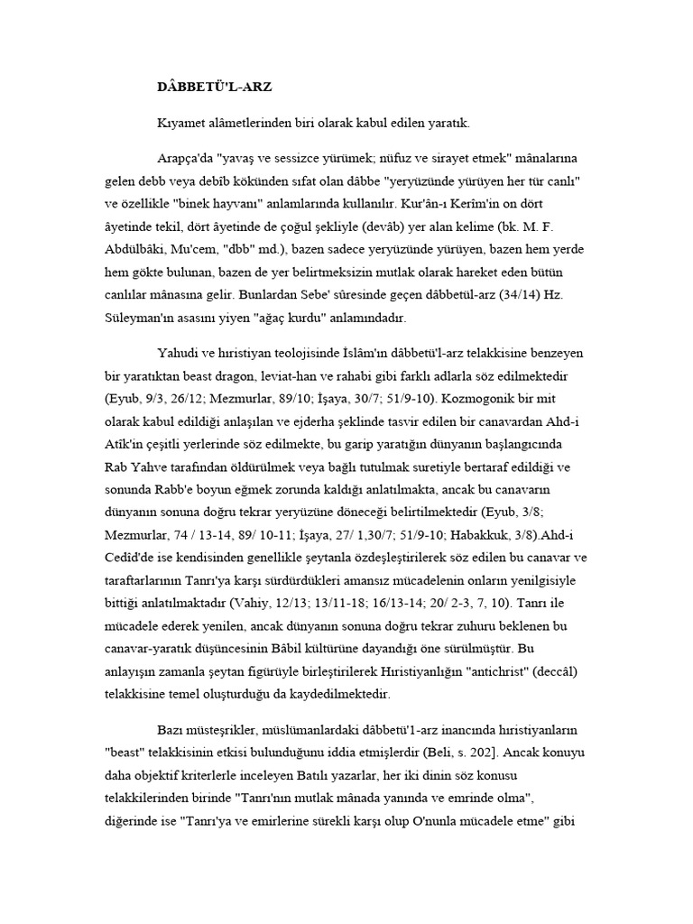 Dabbetul Arz | PDF