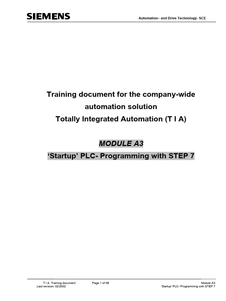 A03 Startup | PDF | Programmable Logic Controller | Programming