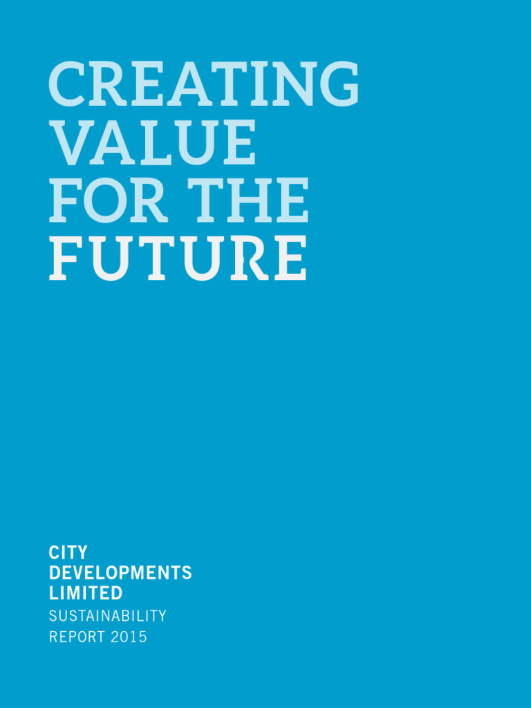 CDL Sustainability Report 2015 | PDF | Corporate Social Responsibility | Sustainability