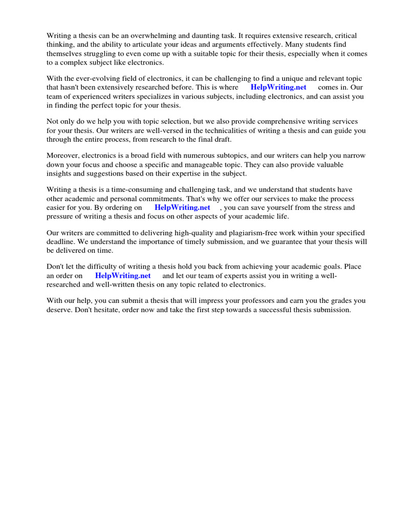 Thesis Writing Help for Electronics | PDF | Amplifier | Power Supply