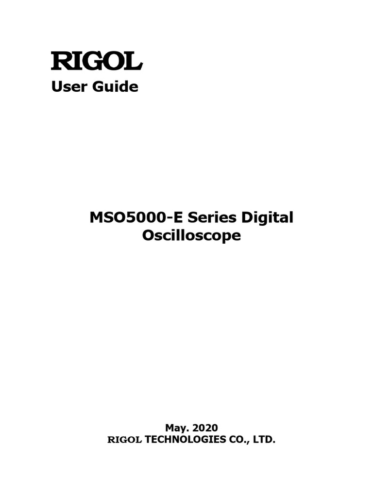 RIGOL MSO5152-E - Compressed | PDF | Mains Electricity | Electronics