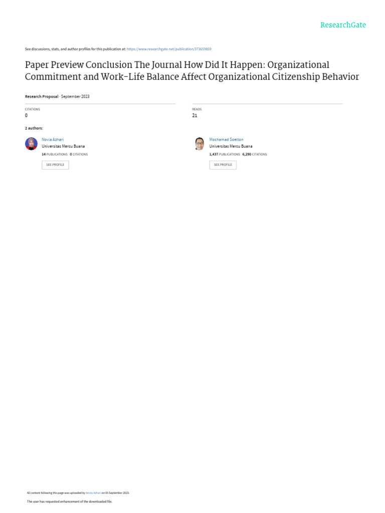 Paper Preview Organizational Behavior - Novia Azhari | PDF | Organizational Behavior ...