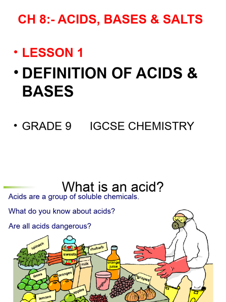 Definition of Acids and Bases | PDF | Acid | Hydroxide