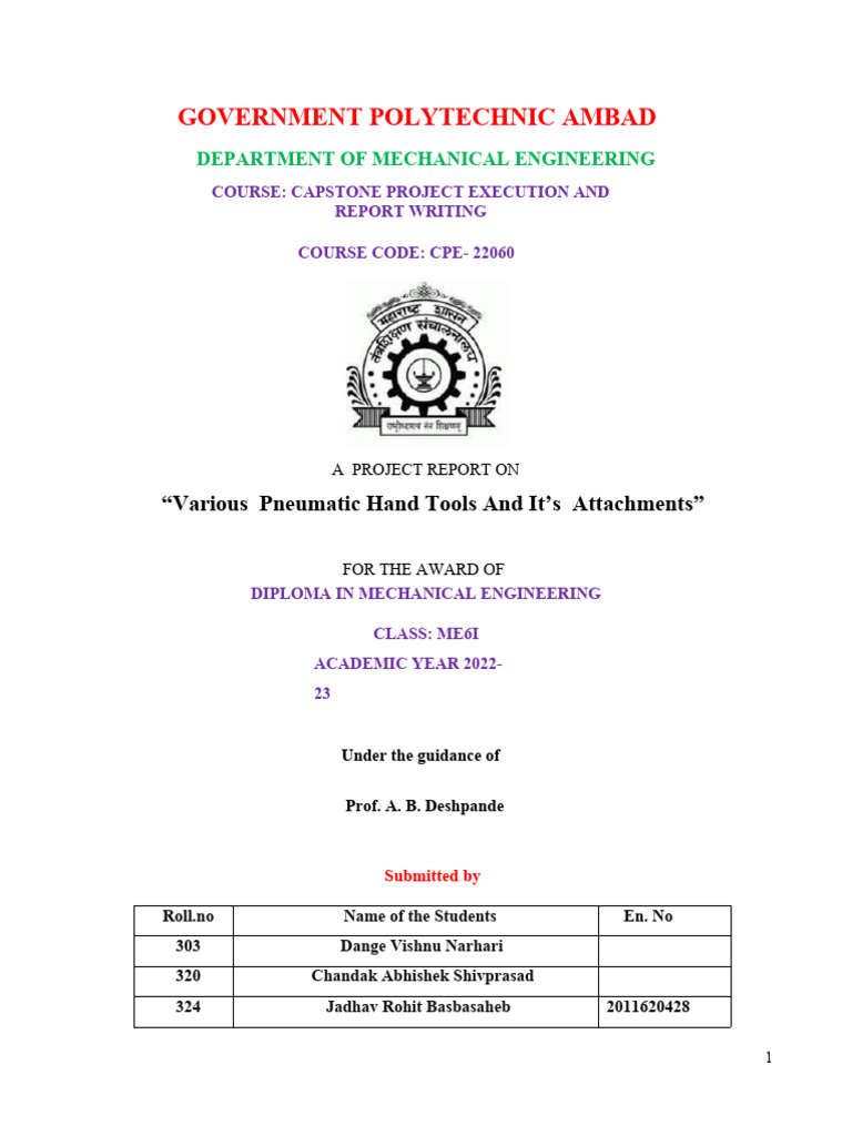 Rohit JAdhav CPP Microproject | PDF | Engineering | Mechanical Engineering