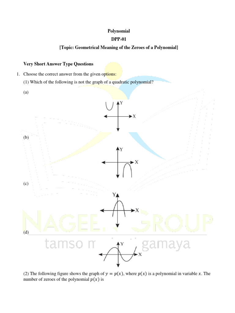Chapter 2 Polynomials | Download Free PDF | Polynomial | Zero Of A Function