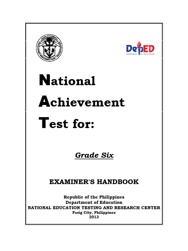 Grade Six National Achievement Test Guide | PDF