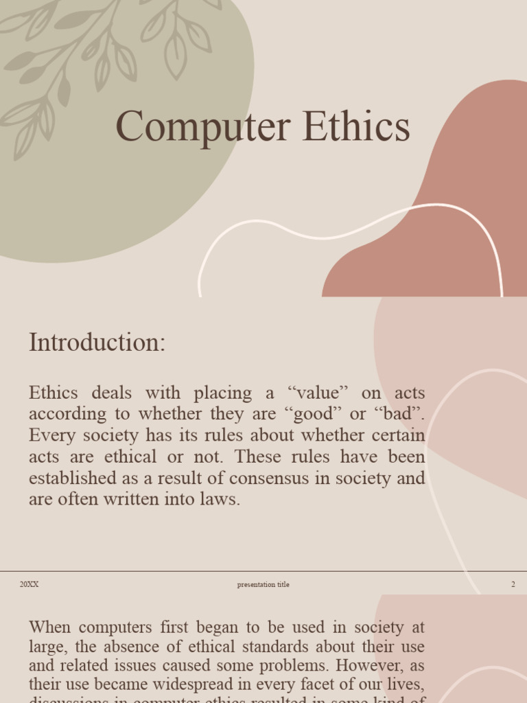 Computer Ethics | PDF | Security Hacker | Cybercrime