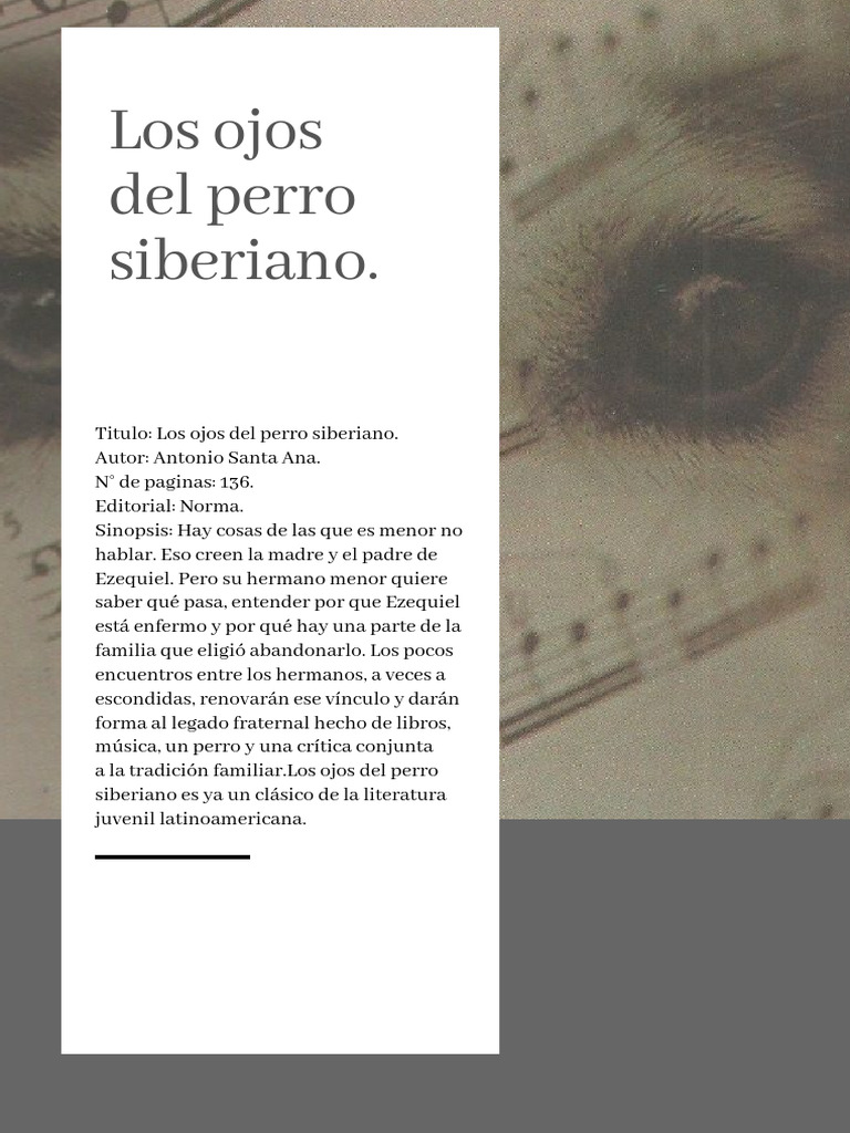 Los Ojos Del Perro Siberiano. | PDF