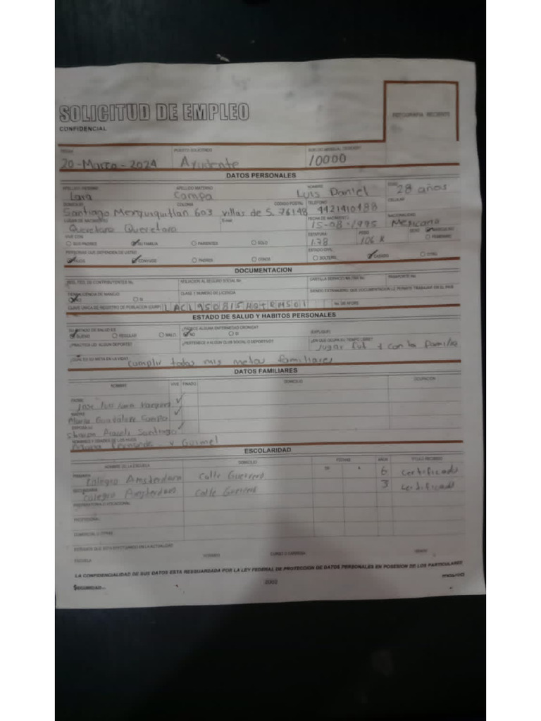 Solicitud PDF 20 Mar 2024 | PDF