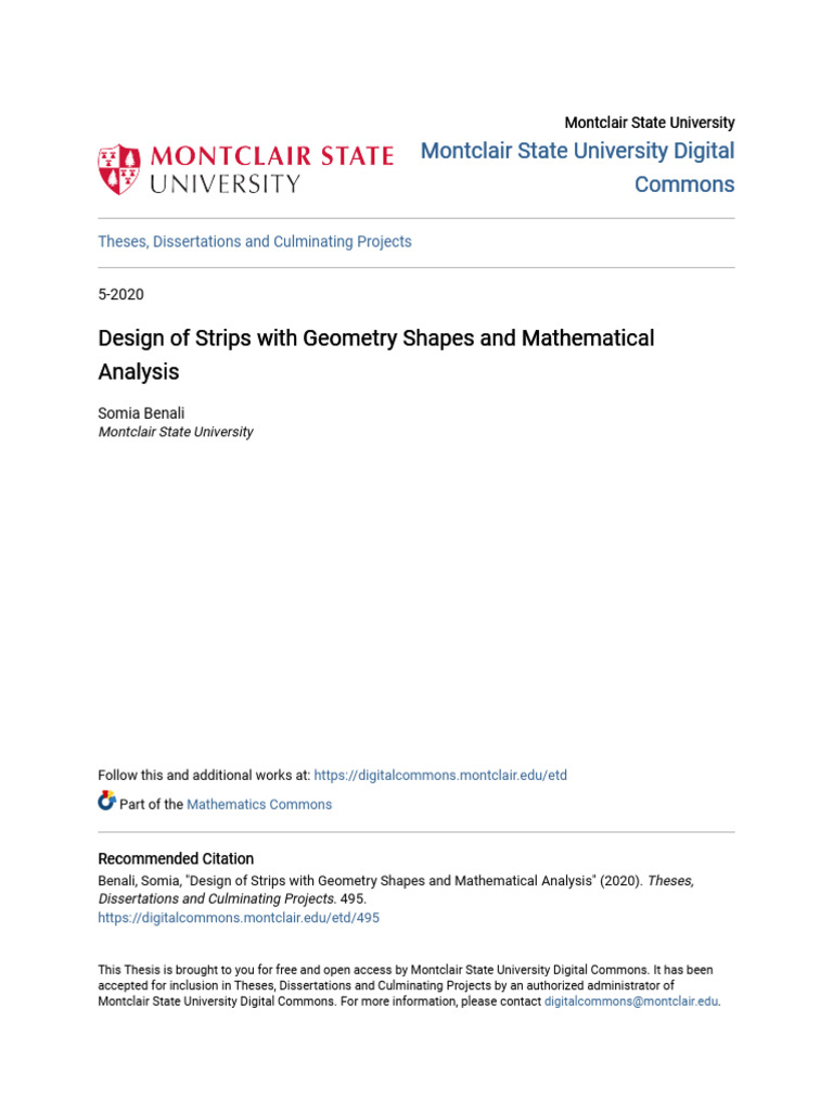 Design of Strips With Geometry Shapes and Mathematical Analysis | PDF ...