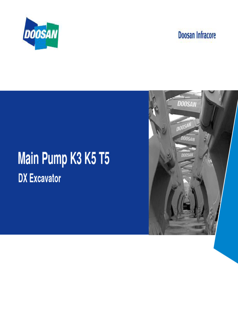 Main Pomp Hydraulic Excavator DX Doosan | PDF | Pump | Valve