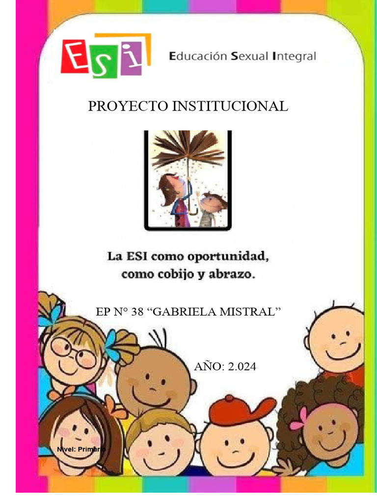 Proyecto Esi 2024 | Descargar gratis PDF | Educación sexual | Adultos