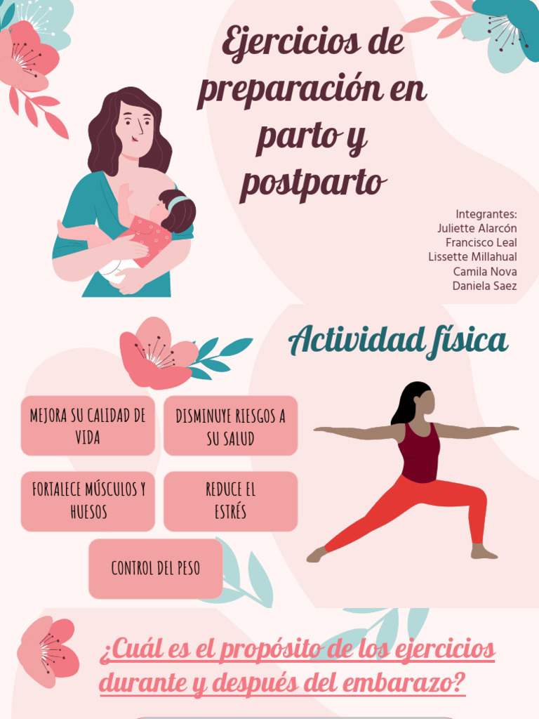 Ejercicios de preparación en parto y postparto 4.pdf | PDF | Parto | Respiración