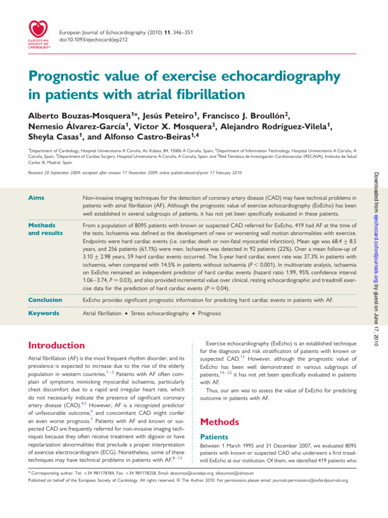 EE Pac Con FA | PDF | Myocardial Infarction | Coronary Artery Disease