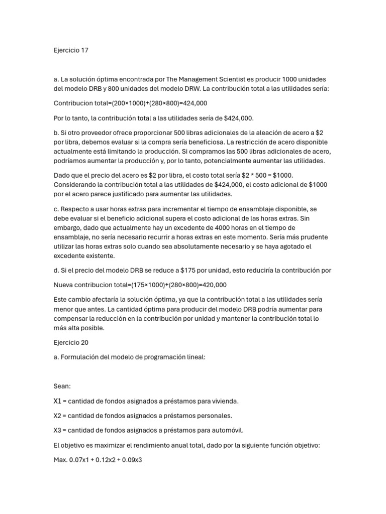 Optimización de Producción y Préstamos | PDF | Programación lineal | Vino