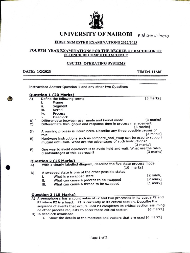 Operating System 2023 | PDF