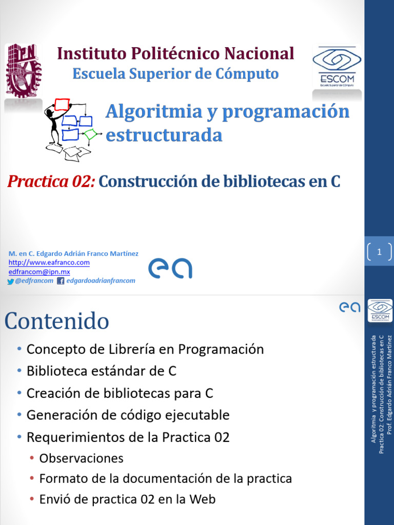 Construcción de Bibliotecas en C | PDF | Biblioteca (informática) | Compilador